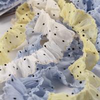 China Green Woven Ribbon Hair Accessories for Baby Clothes and Lolita Skirts Wrinkled Polka Dot Skirt Hem 100m for sale