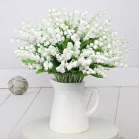 China Simulated green plants, lily of the valley, wedding bouquet, home decoration, flower supplies, white high-end decoration, wedding decoration for sale