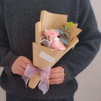 China Artificial rose single bar soap bouquet, carnation everlasting flower, festival gift decoration for sale