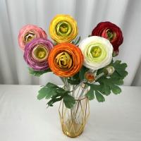 China Rubble cloth with 2 heads, lotus flower simulation bouquet, wedding decoration, home decoration, artificial flowers, countryside road guide, flower arrangement decoration, fake flowers for sale