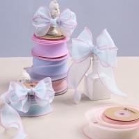China Versatile Usage Colorful Edge Chiffon Transparent Woven Ribbon for Hair Accessories for sale