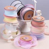 China Versatile Usage Colorful Edge Chiffon Transparent Woven Ribbon for Hair Accessories for sale