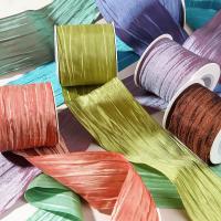 China Eugen Yarn Strap Pearl Color Changing Wrinkle Strap Polyester 5cm/50m Handheld Flower Gift Packaging DIY Bow Hair Accessories for sale