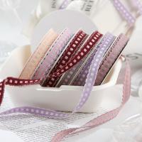 China DIY Crafts Essential Dark Blue Checkered Webbing Handmade Bow Hair Clip Accessories Clothing Shoes Hats Flower Bouquets Packaging Ribbons for sale