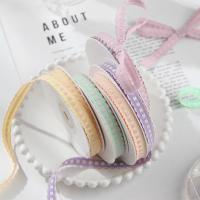 China DIY Crafts Essential Dark Blue Checkered Webbing Handmade Bow Hair Clip Accessories Clothing Shoes Hats Flower Bouquets Packaging Ribbons for sale