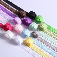 China Eco-friendly Folded Polyester Skirt Edge Woven Ribbon Bow for DIY Hair Accessories and Gift Box Packaging for sale