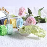 China Eco-friendly Folded Polyester Skirt Edge Woven Ribbon Bow for DIY Hair Accessories and Gift Box Packaging for sale
