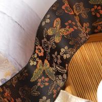China Style Single-Sided Butterfly Flower Embroidery Edging Satin Ribbon Handmade Bow Headband Hair Clip Accessories Flower Ties for sale