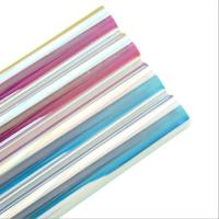 China Colorful film flower wrapping paper, pearlescent paper, laser rainbow, transparent seven-color candy paper, colorful flower wrapping material for sale