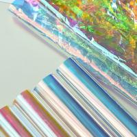 China Colorful film flower wrapping paper, pearlescent paper, laser rainbow, transparent seven-color candy paper, colorful flower wrapping material for sale