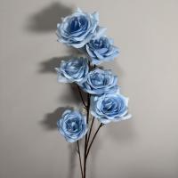 China Fake Flower Simulation Flower 6 Head Rose Bundle Home Living Room Decoration Photography Props Wedding Wedding Simulation Flower Wholesale for sale