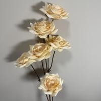 China Fake Flower Simulation Flower 6 Head Rose Bundle Home Living Room Decoration Photography Props Wedding Wedding Simulation Flower Wholesale for sale