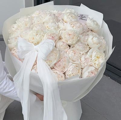 China French Pearl Snow Satin Fabric Flower Bouquet DIY Bow Decoration Floral Materials for sale