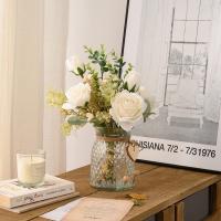 China Amazon source artificial rose bouquets for living room and home decoration, artificial rose artificial flowers for sale