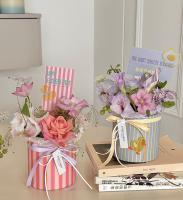 China Floral Materials Teacher's Day Dopamine Series Ribbon Flowers Single Bouquet Strap for Flower Packaging Cloth for sale