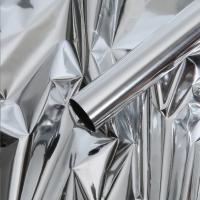 China Silver mirror flower wrapping paper, reflective mirror surface paper, PVC tin film, water ripple creative floral art packaging for sale