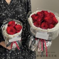 China Silver mirror flower wrapping paper, reflective mirror surface paper, PVC tin film, water ripple creative floral art packaging for sale
