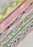China High Tenacity Fanhua Pink Green Series Ribbon Flower Bouquet Strap Baking DIY Festival Products Floral Materials Ribbon for sale