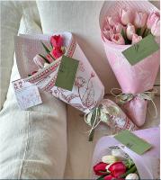China High Tenacity Fanhua Pink Green Series Ribbon Flower Bouquet Strap Baking DIY Festival Products Floral Materials Ribbon for sale