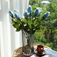 China Simulated Rose Texture Moisturizing Rose Bud Simulated Flower Home Decoration Wedding Handheld Flower Fake Flower Cross border Wholesale for sale
