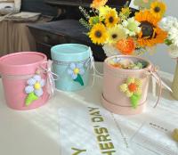 China Blue 1cm Grid Series Ribbon Flower Bouquet Tie Baking DIY Bow Handmade Floral Packaging Material for Baking for sale