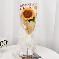 China Finished wool flower, hand-knitted flower, sunflower, sunflower, artificial flower, artificial flower for sale
