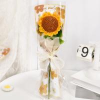 China Finished wool flower, hand-knitted flower, sunflower, sunflower, artificial flower, artificial flower for sale