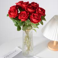 China Simulated velvet rose, fake flower, wedding home decoration, Valentine's Day, artificial bouquet with tactile feel for sale