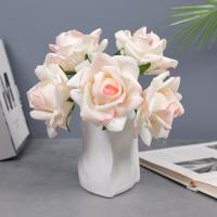 China High end simulation flower with moisturizing and hydrating rose bouquet, with a 5-head curled edge, decorated with fake flowers for weddings for sale