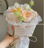 China Flower Bouquets and Wrinkled Edge Ribbons Perfect for DIY Crafts and Holiday Gift Wrapping Washable and Durable for sale