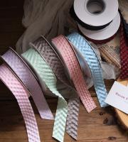 China 3D Embossed Polyester Ribbon Korean Style Floral Materials for Concave Convex Ribbon Bouquet Packaging for sale