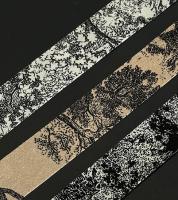 China French 2.5cm Ink Printed Ribbon Flower Bouquet Tie Gift Bow DIY Floral Materials for sale
