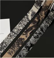 China French 2.5cm Ink Printed Ribbon Flower Bouquet Tie Gift Bow DIY Floral Materials for sale