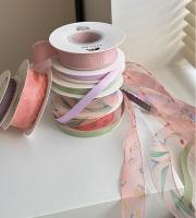 China Goddess Festival Pink Purple Green Series Ribbon for Flower Bouquet Binding Baking DIY Gift Materials Multi material 25m for sale