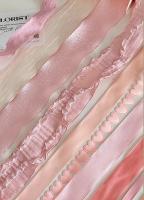 China Soft Peach Series Ribbon Flower Bouquet Strap 2024 Valentine's Day Baking DIY Handmade Floral Weaving Ribbon 2.5cm Usage for sale