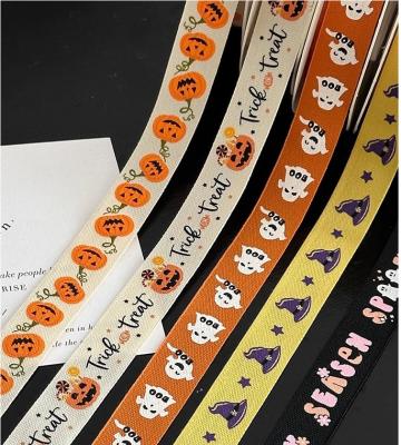 China Festival Essential 1.6cm Printed Ribbon Flower Bouquet Strap for DIY Floral Packaging Material for sale