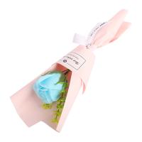 China Valentine's Day and Christmas gift, single lace rose soap flower, artificial flower, fresh and small souvenir mini bouquet for sale