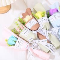 China Valentine's Day and Christmas gift, single lace rose soap flower, artificial flower, fresh and small souvenir mini bouquet for sale
