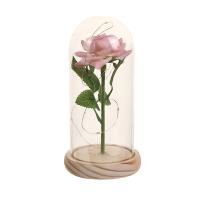 China Imitation rose, everlasting flower, glass cover, Mother's Day, Valentine's Day, Christmas gift decoration and ornament manufacturer wholesale for sale