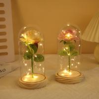 China Imitation rose, everlasting flower, glass cover, Mother's Day, Valentine's Day, Christmas gift decoration and ornament manufacturer wholesale for sale