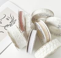 China Washable Jacquard Lace Ribbon 1.6cm Width for Handmade DIY Batch Hair Decoration Flower Bouquet Tied Cake Gift Ribbon for sale