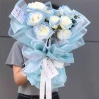China New Era Light and Elegant Paper Valentine's Day waterproof flower wrapping paper, bouquet frame paper, diy flower art wrapping materials for sale