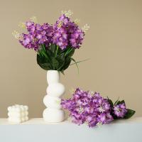 China Simulate 5-head hyacinth lavender bouquet, outdoor flower arrangement, wedding hall, road guide, home decoration, flower arrangement for sale