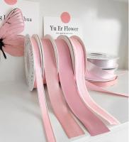China Pink Memory Ribbon Flower Arrangement Packaging Hair Accessories Gift Packaging with Handmade DIY Bouquet for sale