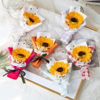 China Handmade sunflower soap flower gift box, Teachers' Day souvenir, Valentine's Day present, preserved flowers, dried flowers, small bouquets for sale