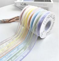 China Korean Wave Edge Snow Silk Ribbon Floral Packaging DIY Material Bouquet Binding Flowers Advanced Decorative Strip for sale