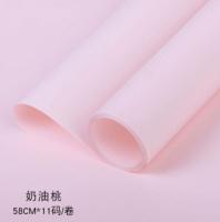 China Plain Porcelain Matte Film 58*58cm Waterproof Pearlized Film DIY Wrapping Paper Roll Flower Wrapping Frosted Matte Paper for sale