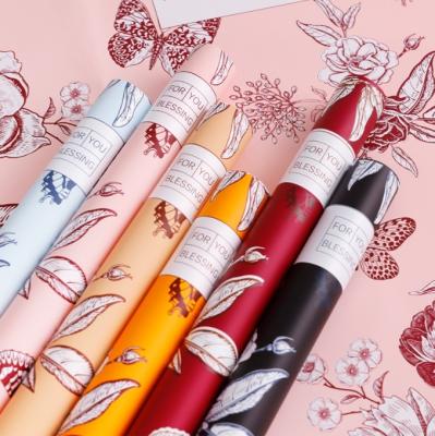 China Women's Day Bouquet Material Butterfly Flowering Period Wrapping Paper with Pearlized Film Shipping Time 30-45 Days for sale