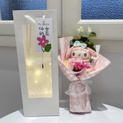 China Valentine's Day and Mid-Autumn Festival gifts: Kuromi dolls, bouquets of roses, soap, flowers, sunflowers, and Christmas gifts for sale