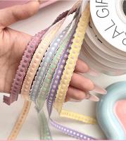China Lace Jumping Grid Ribbon Flower Bundle Bow Tie Cake Baking Ribbon Floral Art Handmade DIY material for sale